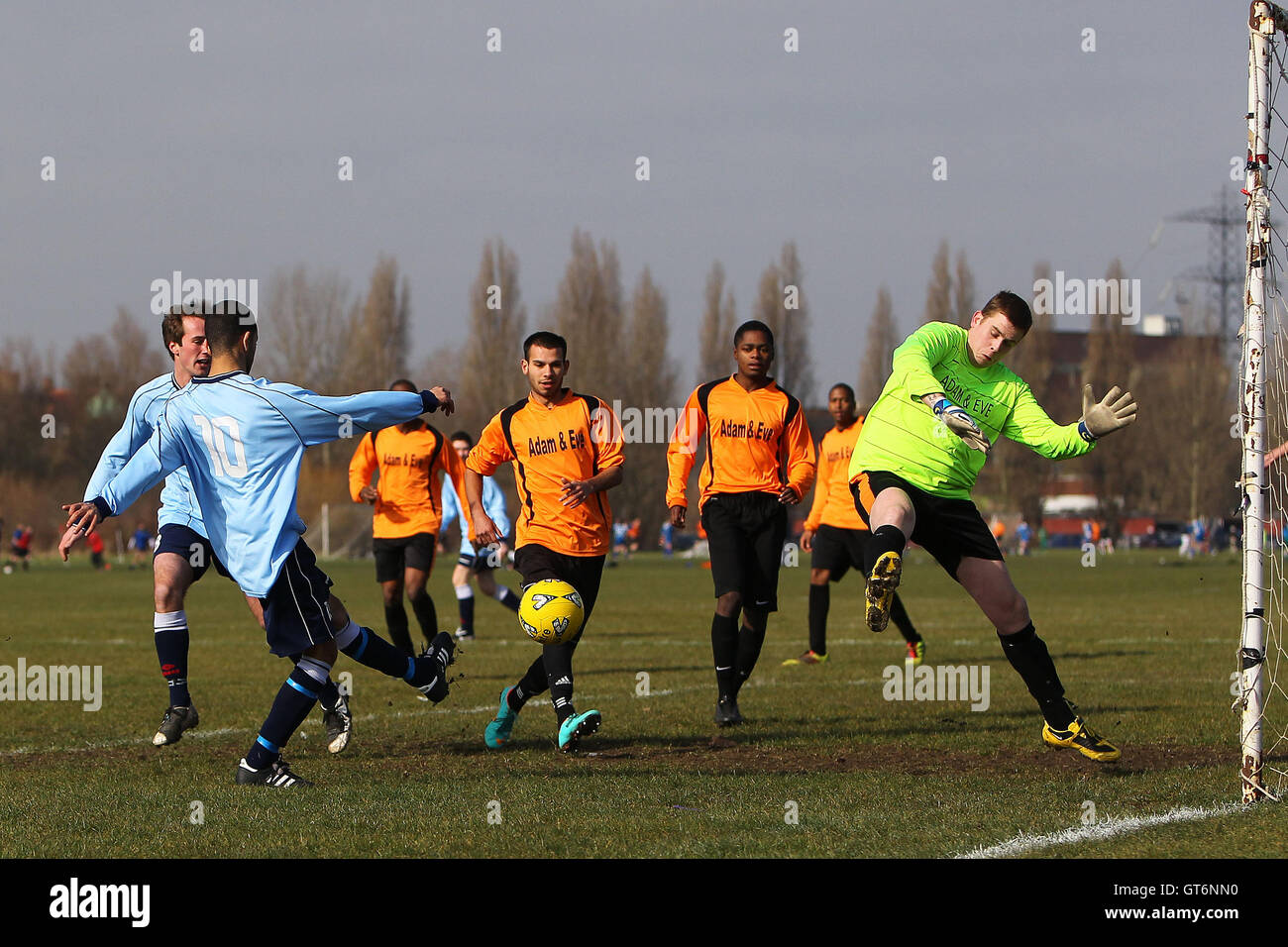 Phoenix score their first goal - Phoenix (blue) vs Adam & Eve - Hackney ...