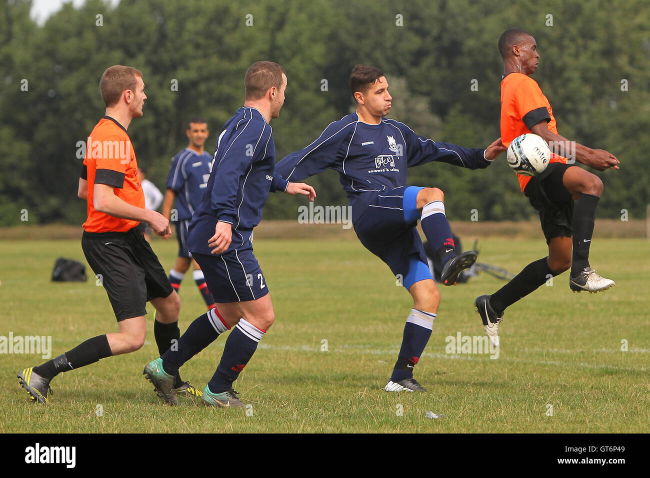 Phoenix (blue) vs Mustard - Hackney & Leyton Sunday League Football at ...