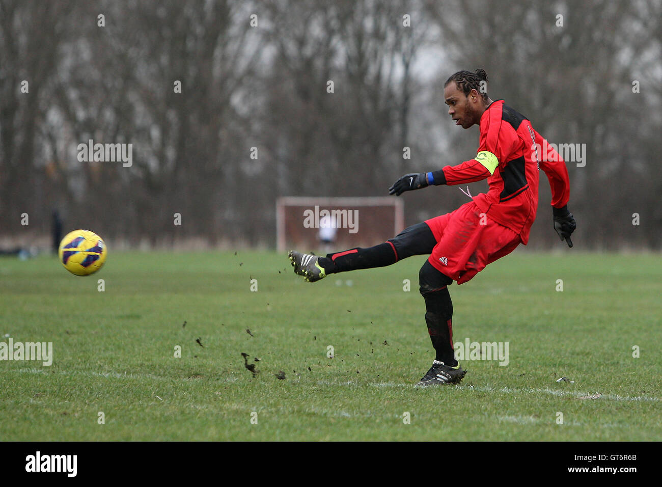 Red Devils score their third goal and celebrate - Red Devils (red) vs ...