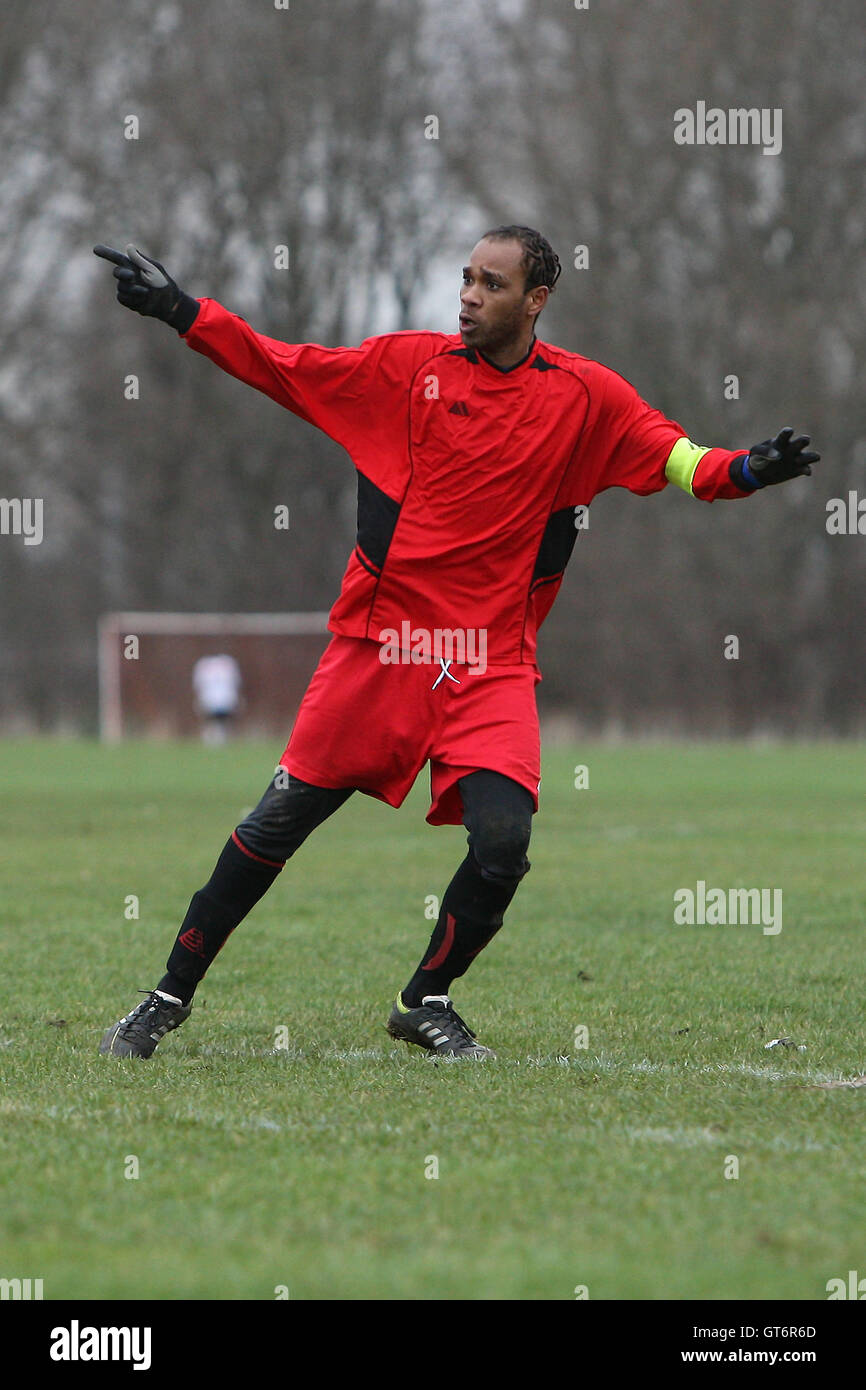 Red Devils score their third goal and celebrate - Red Devils (red) vs ...