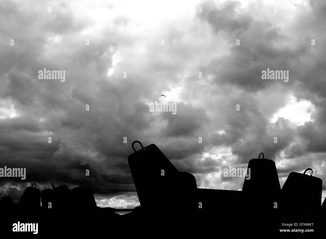 Dam jetty Black and White Stock Photos & Images - Alamy