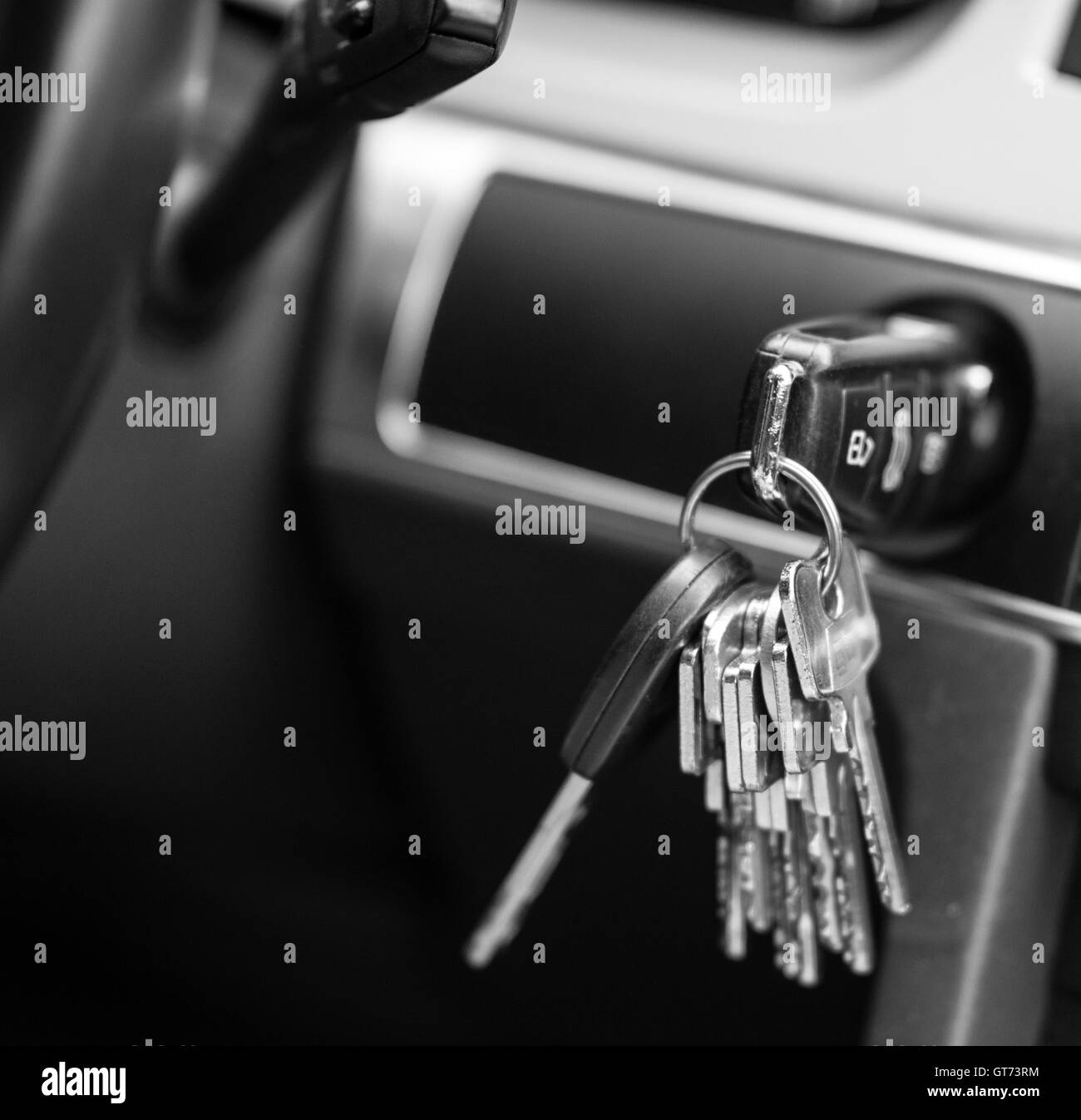 Car keys in black and white Stock Photo - Alamy