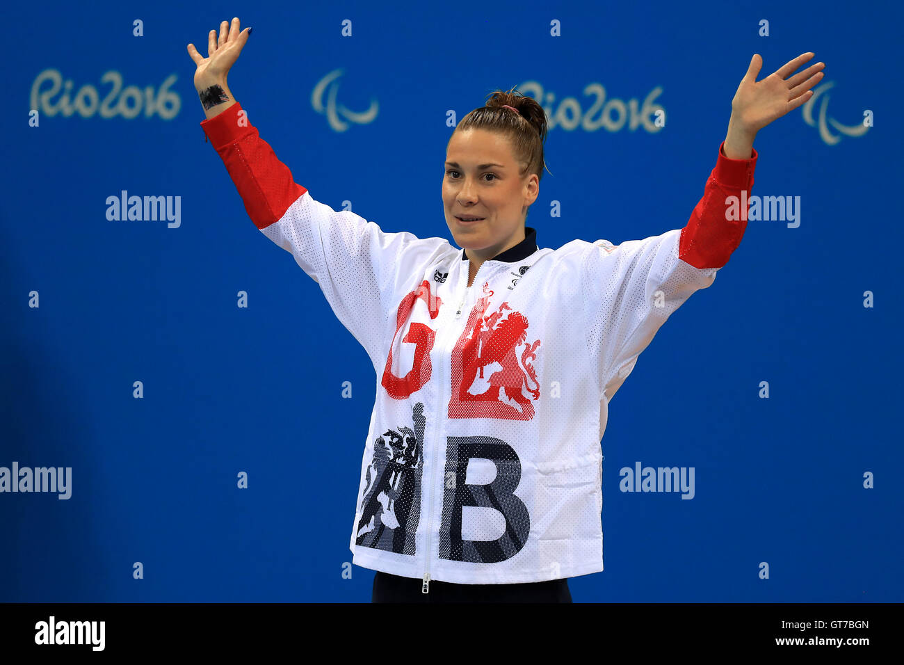 Great Britain's Harriet Lee on the podium with her Bronze medal during ...