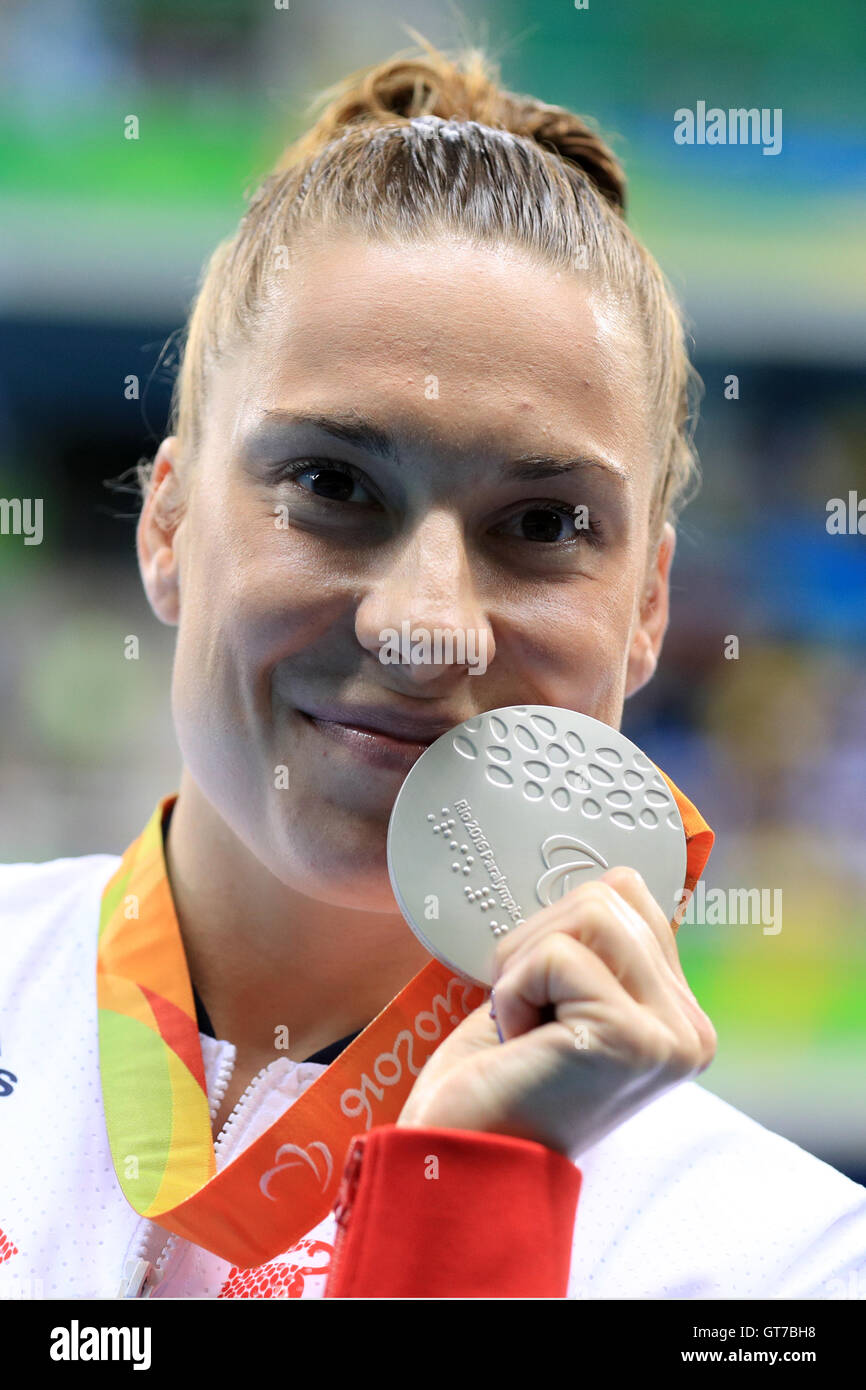 Great Britain's Harriet Lee on the podium with her Silver medal during ...