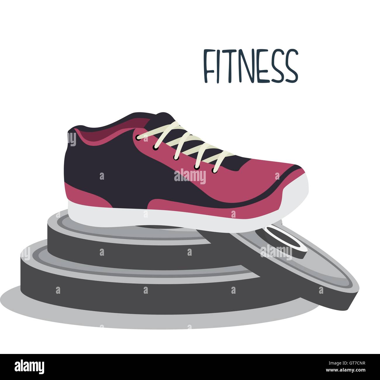 cartoon sneakers fitness sport elements design Stock Vector Image & Art ...