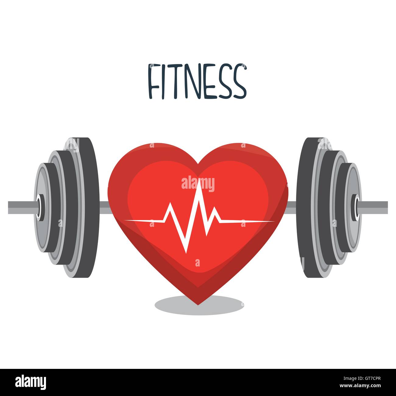 cartoon barbell fitness sport elements design Stock Vector Image & Art ...