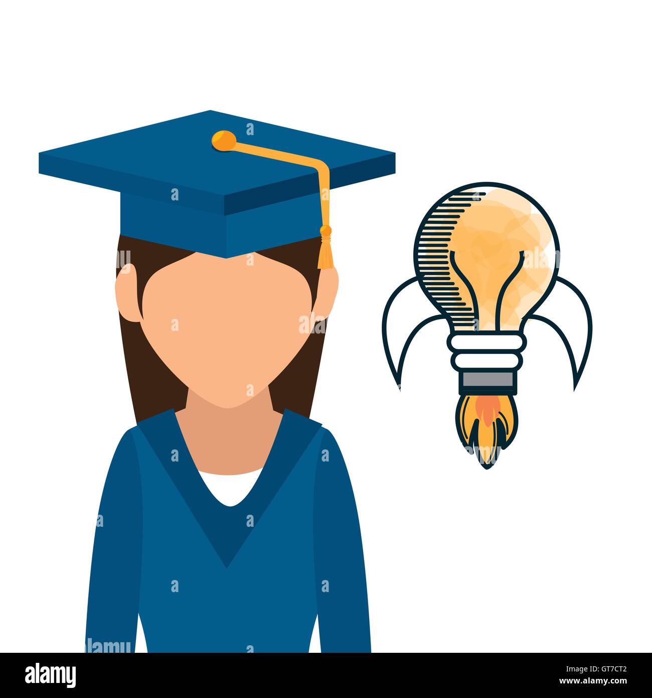 student graduation school set elements design Stock Vector Image & Art ...