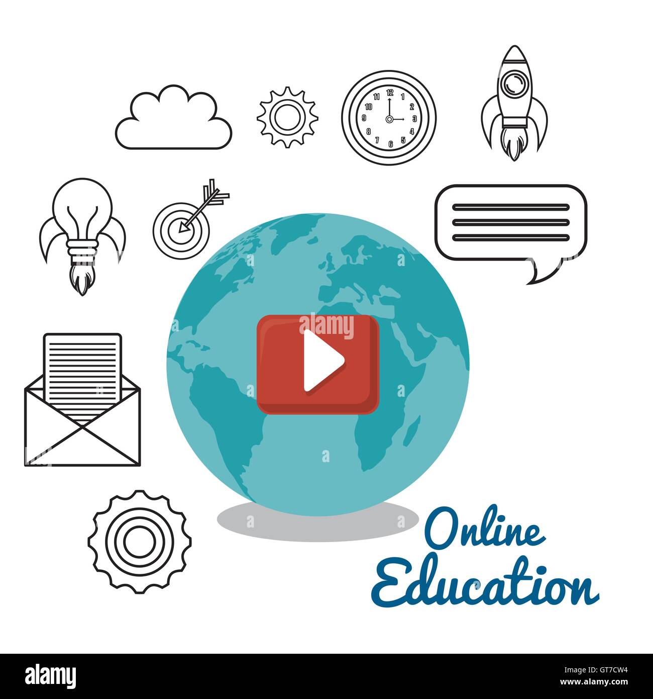 Blackboard back school online Cut Out Stock Images & Pictures - Alamy