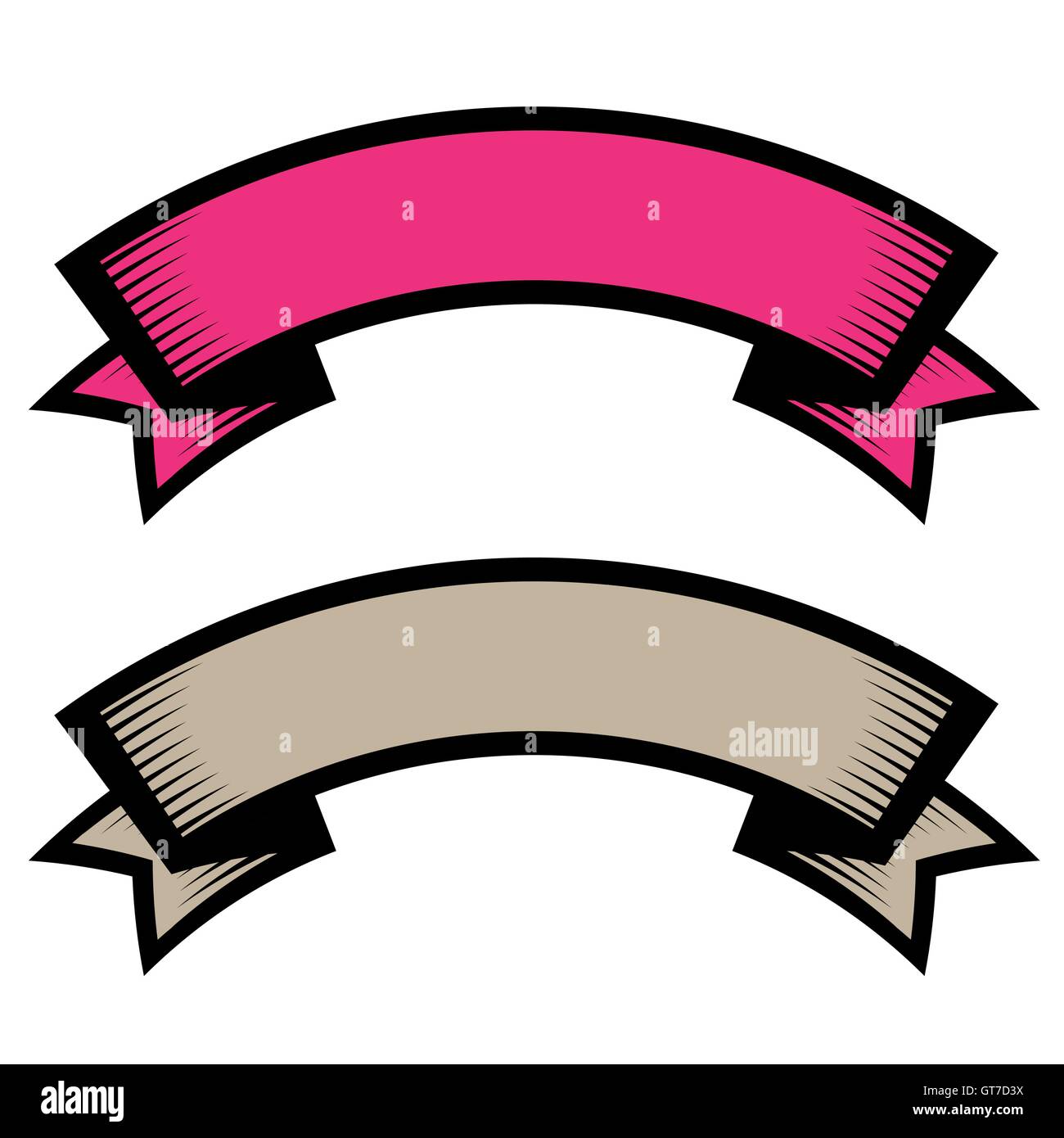 Retro vintage engraving style ribbon vector set Stock Vector Image & Art - Alamy