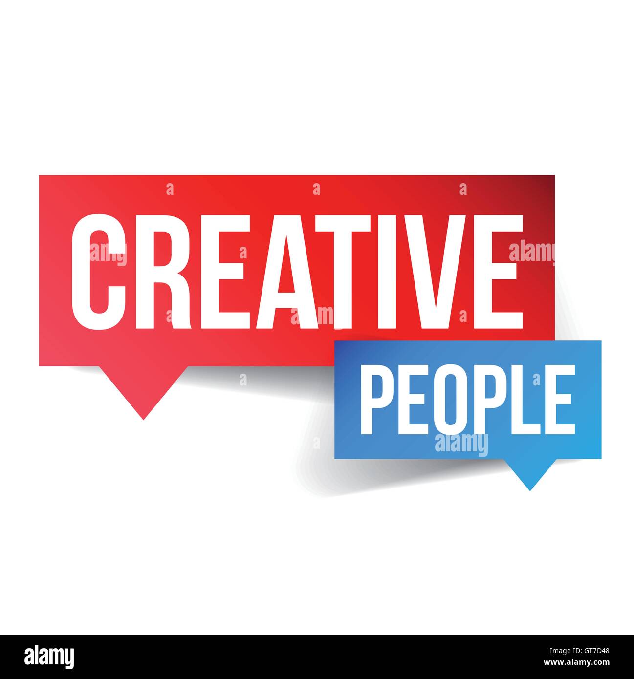 Creative People lettering speech bubble Stock Vector Image & Art - Alamy