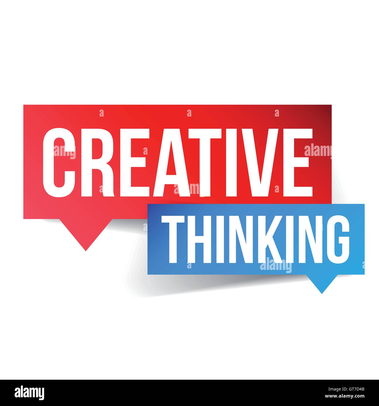 Creative Thinking lettering speech bubble Stock Vector Image & Art - Alamy