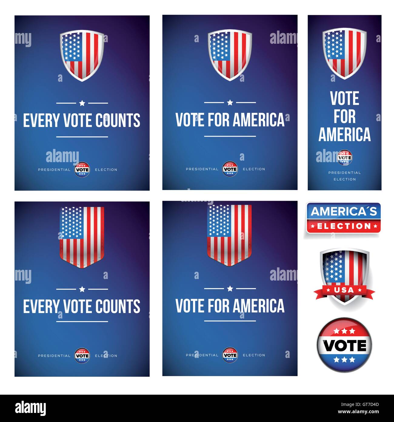 Presidential election banner or poster set Stock Vector Image & Art - Alamy
