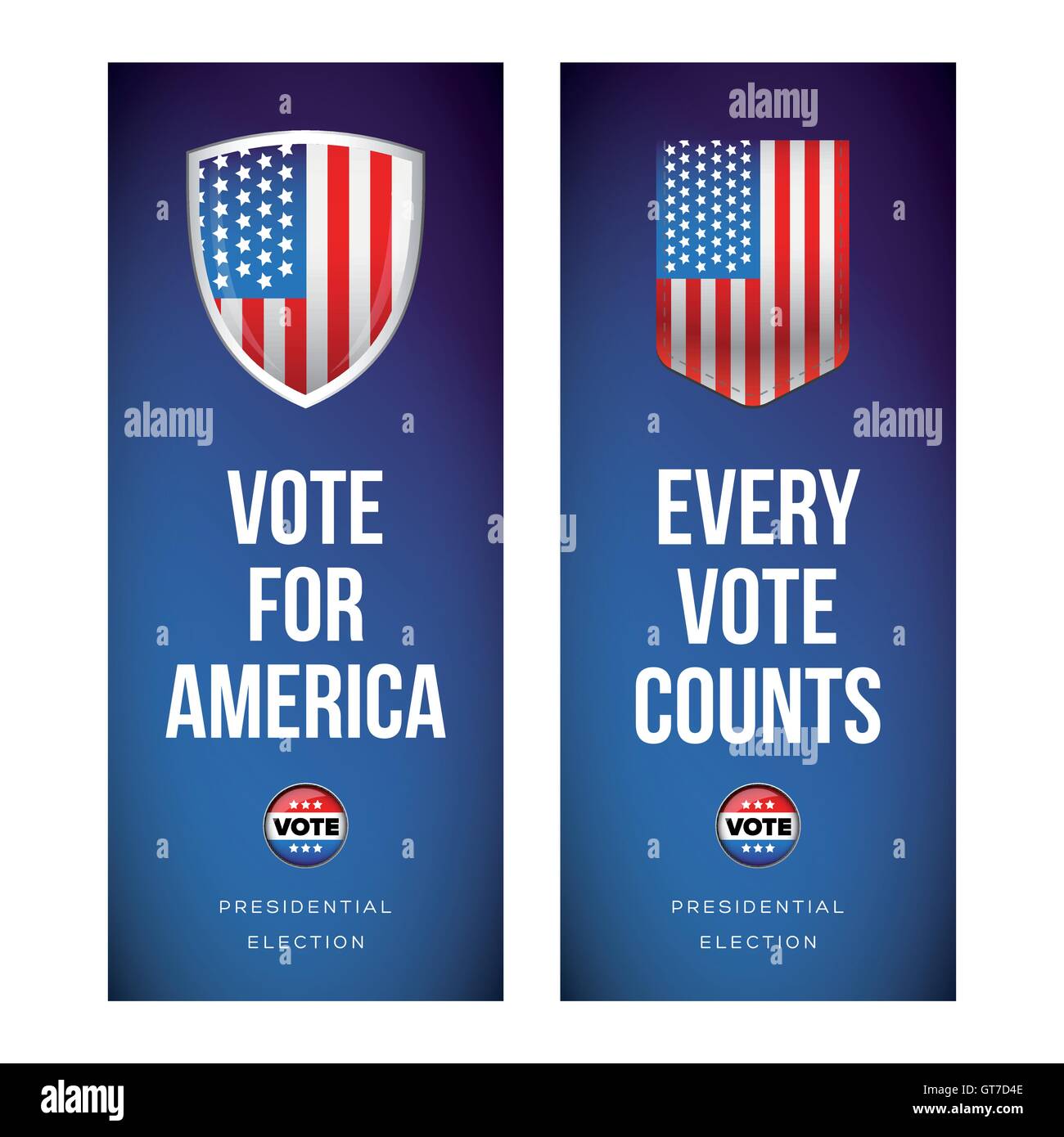 Presidential election banner or poster set Stock Vector Image & Art - Alamy