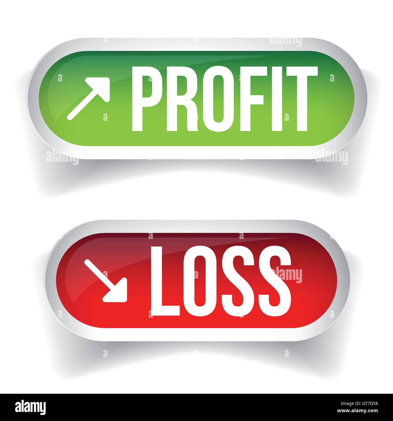 Profit and Loss Stock chart button vector Stock Vector Image & Art - Alamy