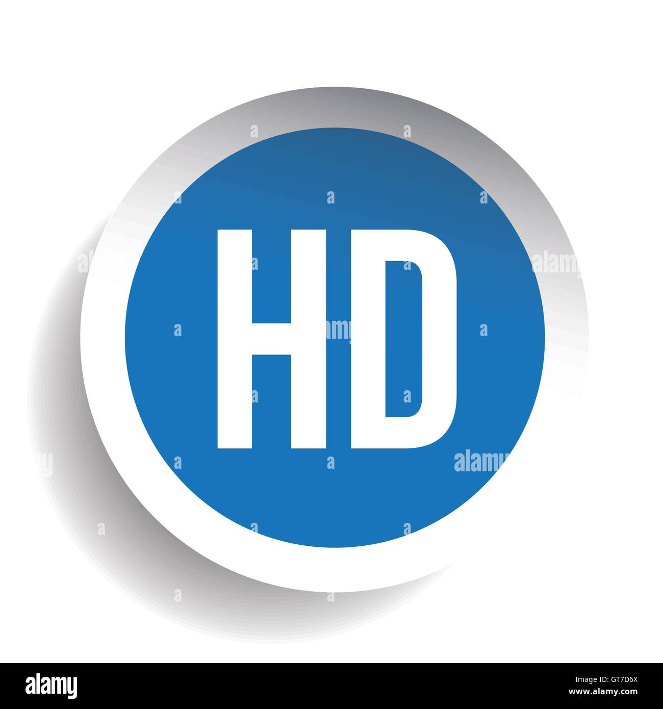 HD button - High Definition vector Stock Vector Image & Art - Alamy