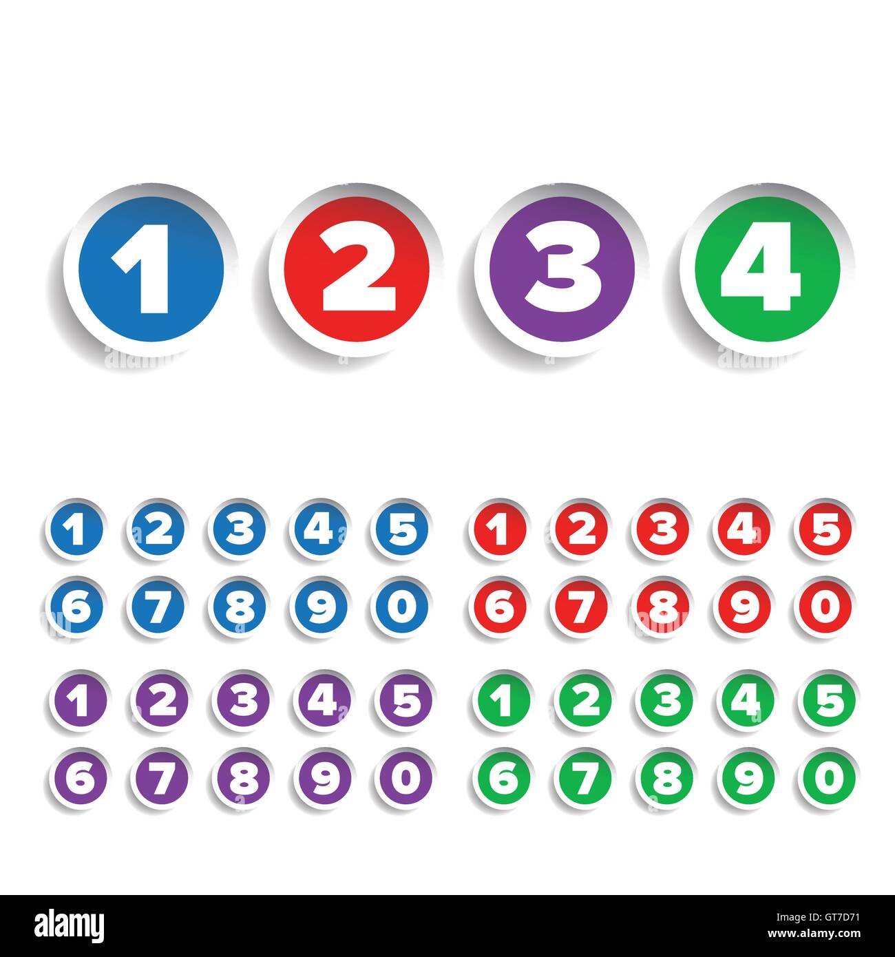 Number set label vector Stock Vector Image & Art - Alamy