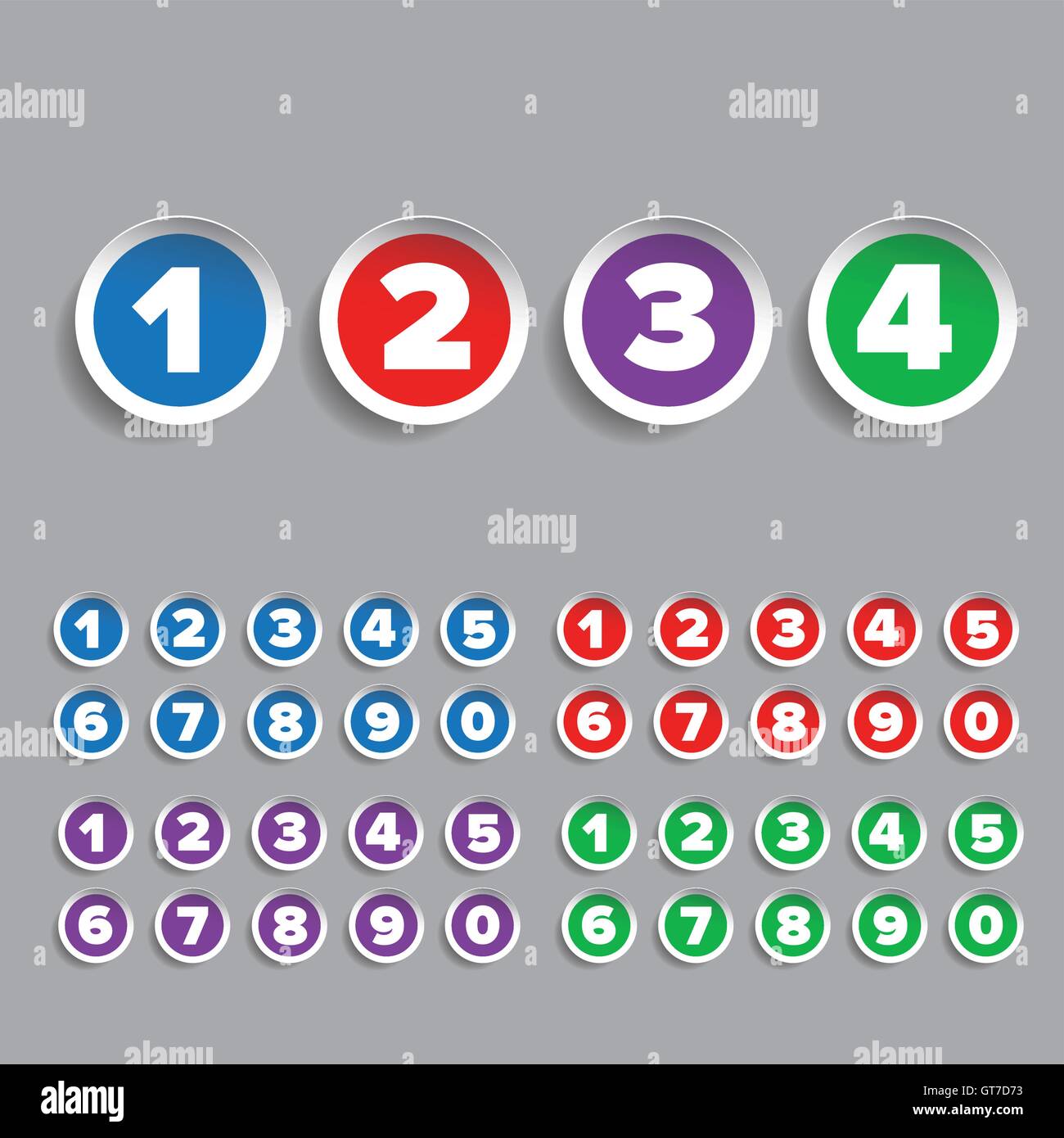 Number set label vector Stock Vector Image & Art - Alamy