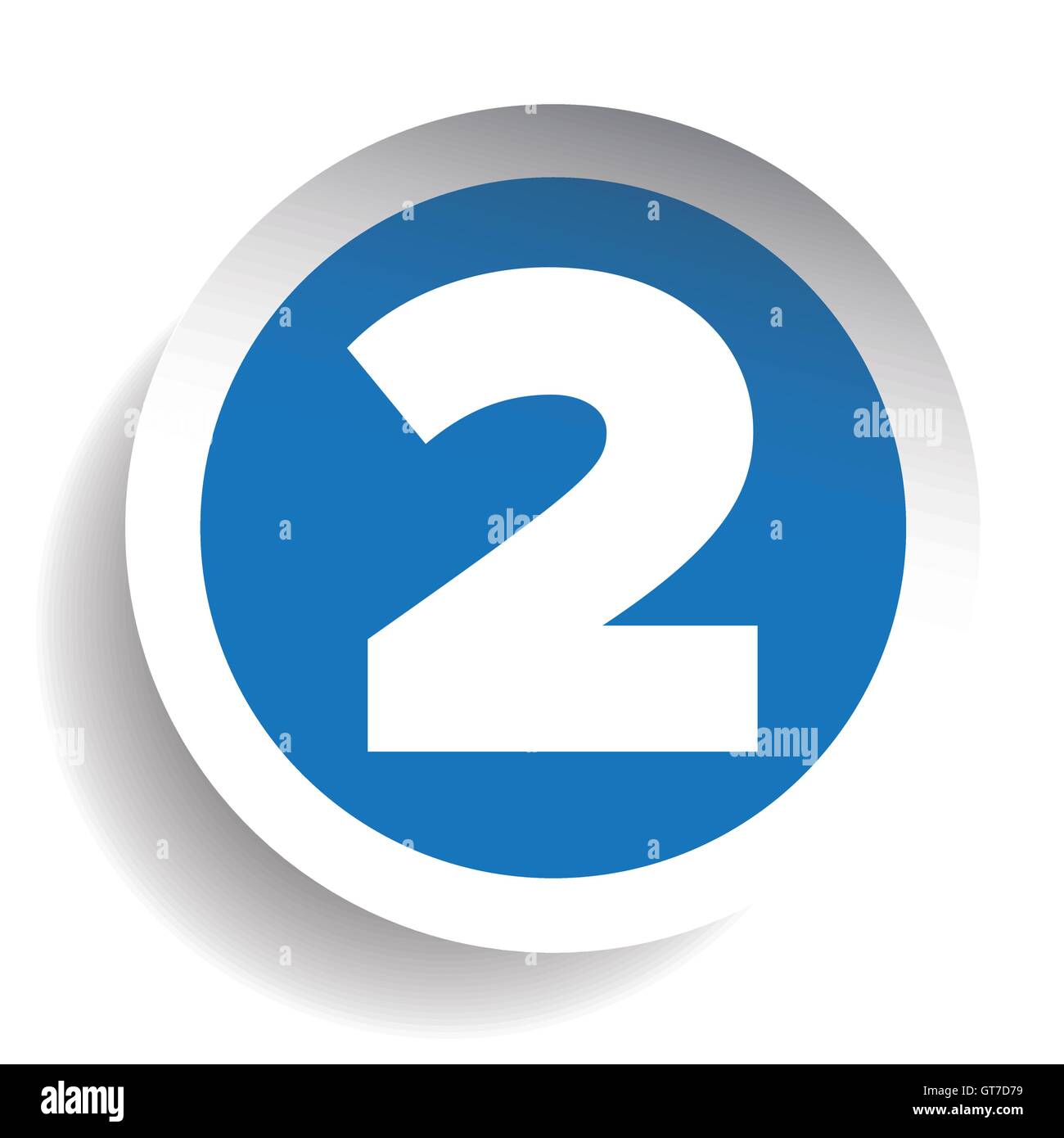 Number Two sticker vector blue Stock Vector Image & Art - Alamy