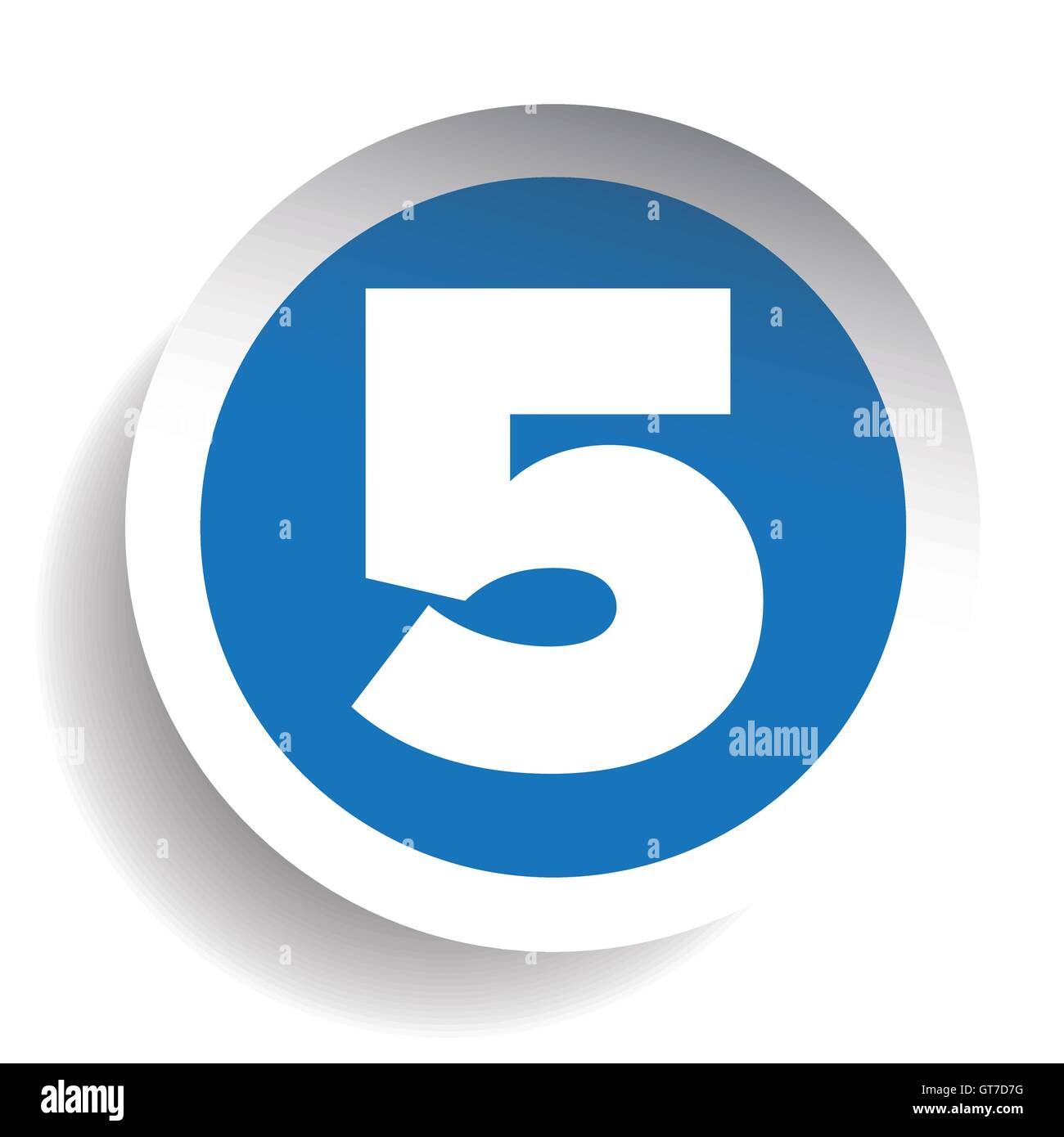 Number Five sticker vector blue Stock Vector Image & Art - Alamy