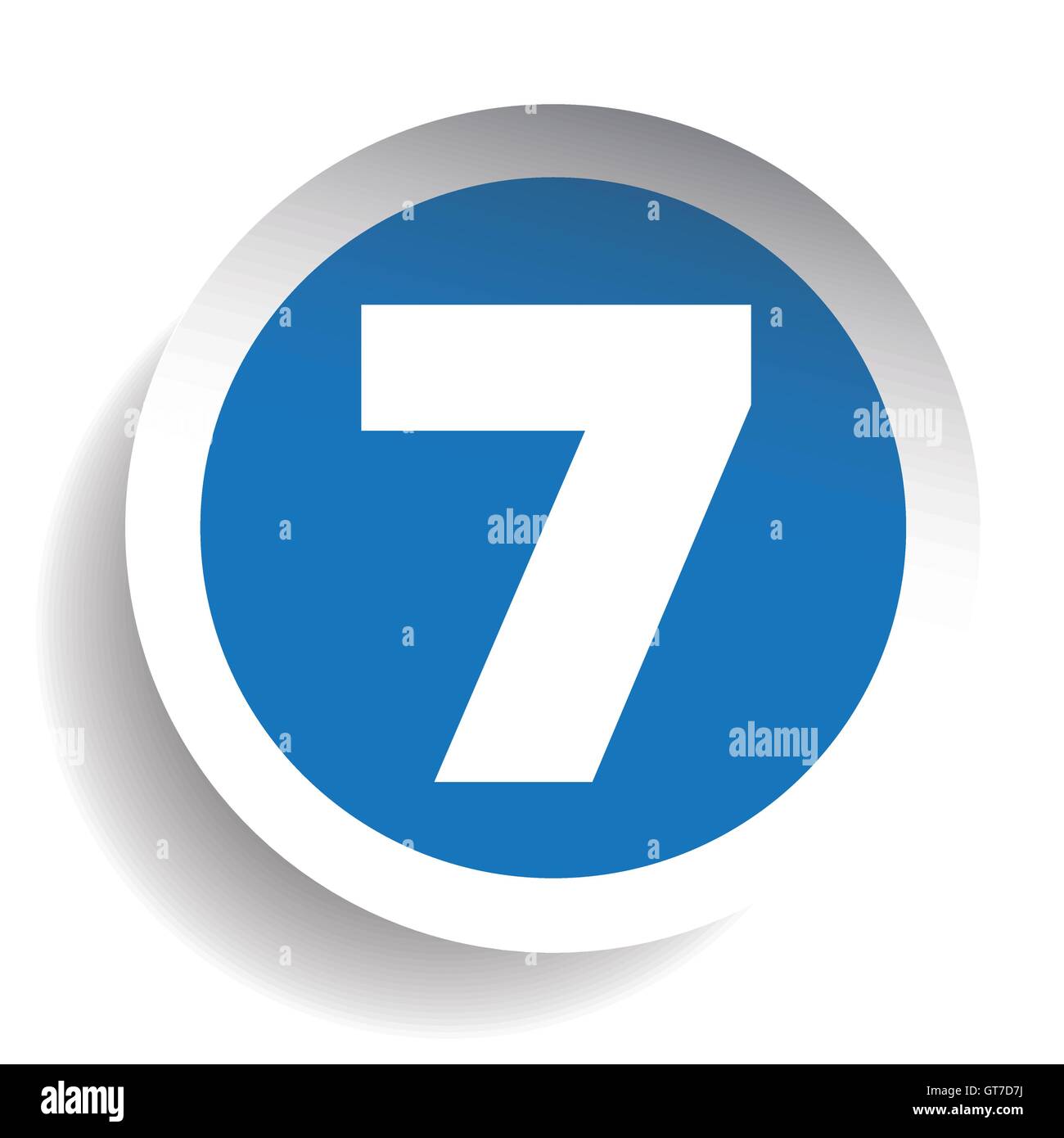 Number Seven sticker vector blue Stock Vector Image & Art - Alamy