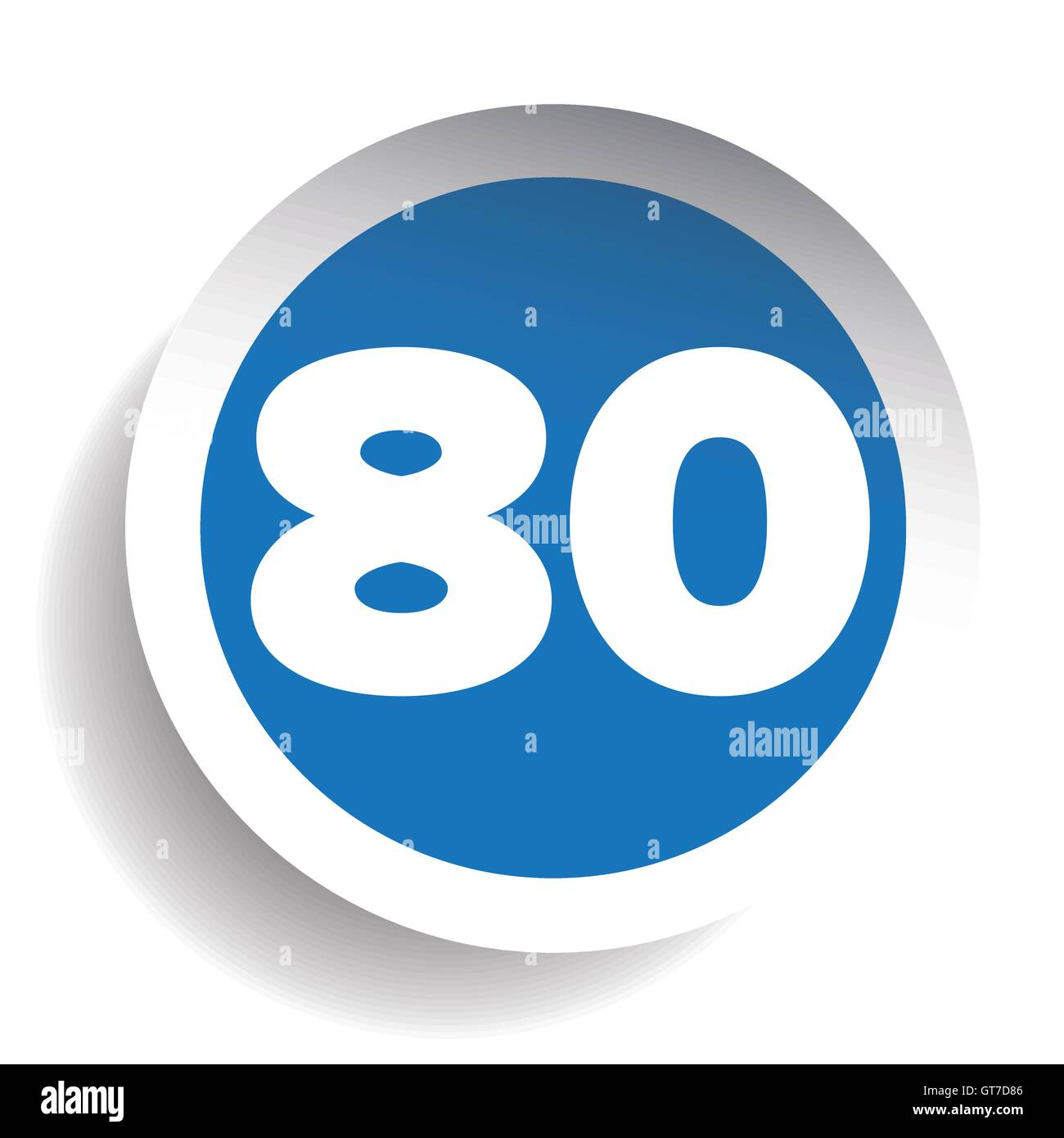 Number number 80 Cut Out Stock Images & Pictures - Alamy