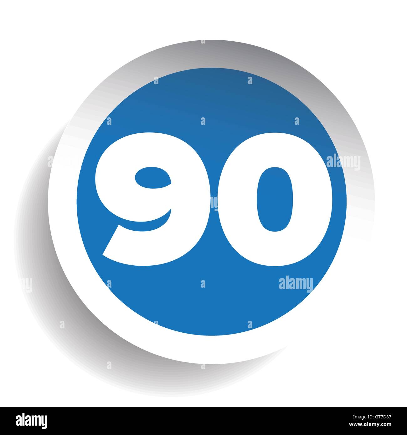 Number ninety icon vector Stock Vector Image & Art - Alamy