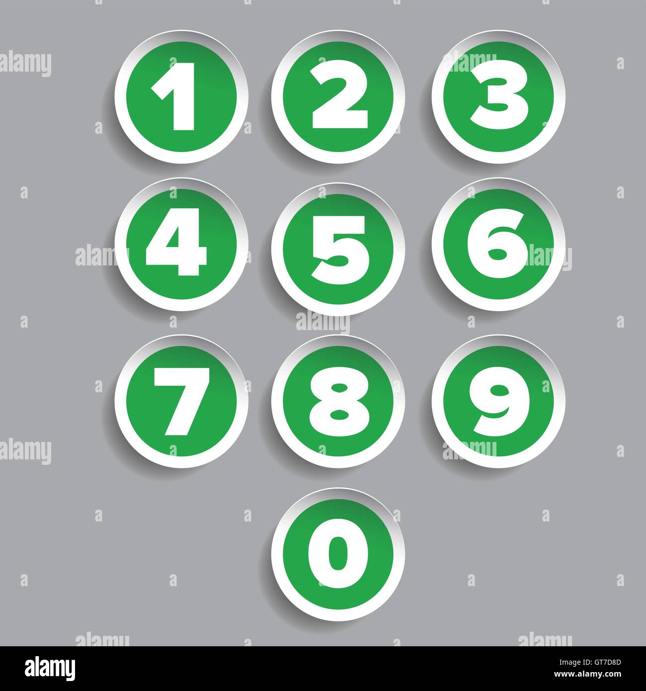 Number set label vector Stock Vector Image & Art - Alamy