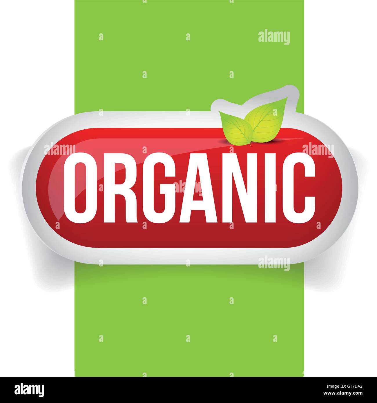 Organic button vector with leaves Stock Vector Image & Art - Alamy