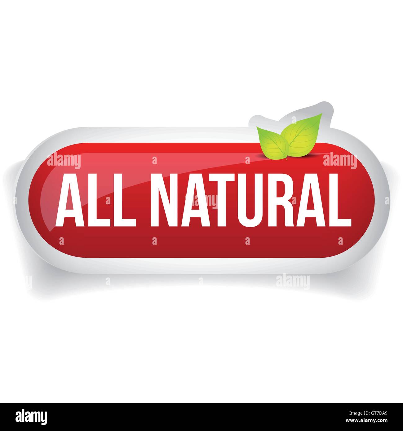 Natural button vector with leaves Stock Vector Image & Art - Alamy