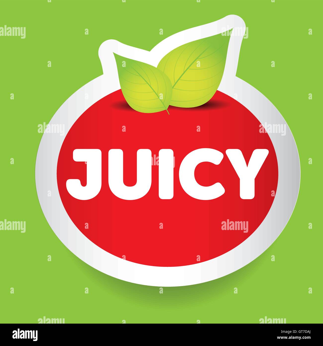 Juicy food label vector Stock Vector Image & Art - Alamy