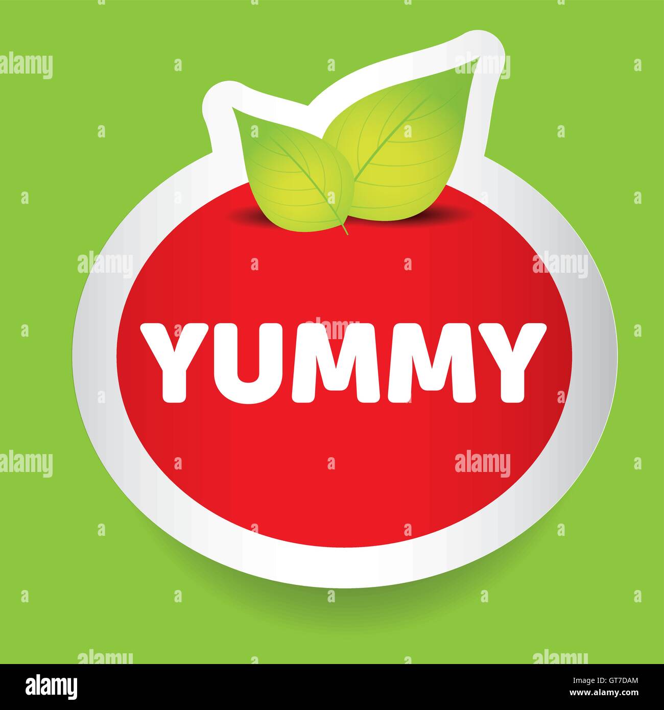Yummy food label vector Stock Vector Image & Art - Alamy