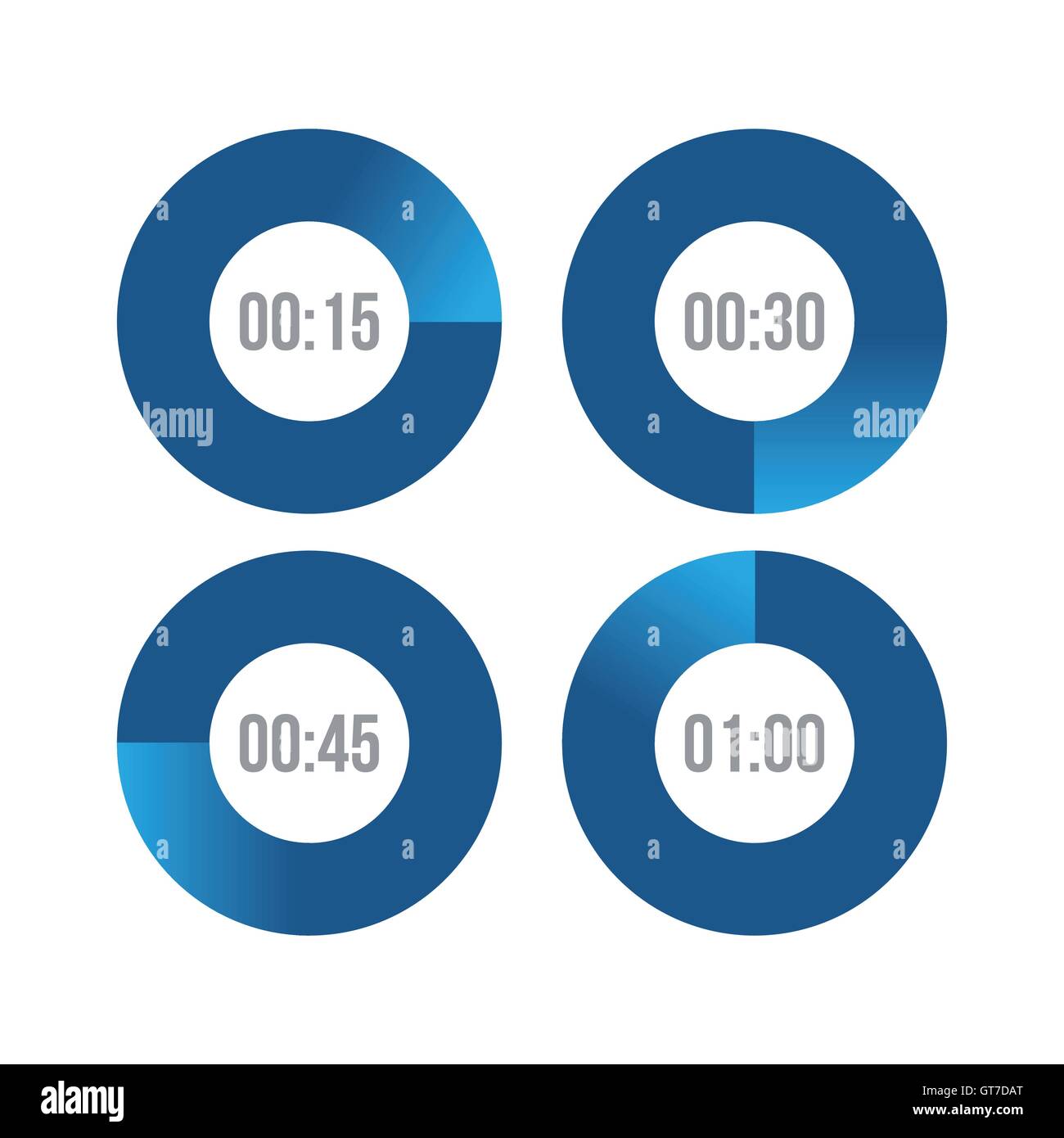 Timer icons vector circles Stock Vector Image & Art - Alamy