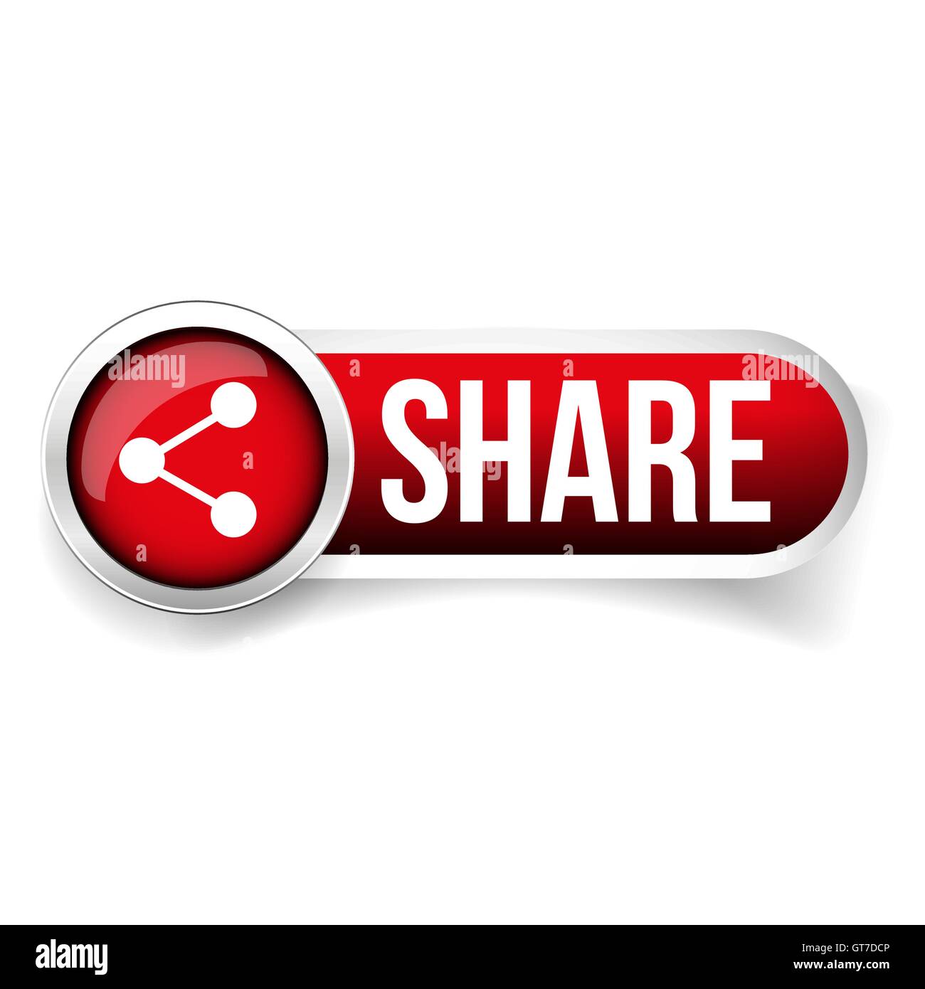Share button vector red Stock Vector Image & Art - Alamy
