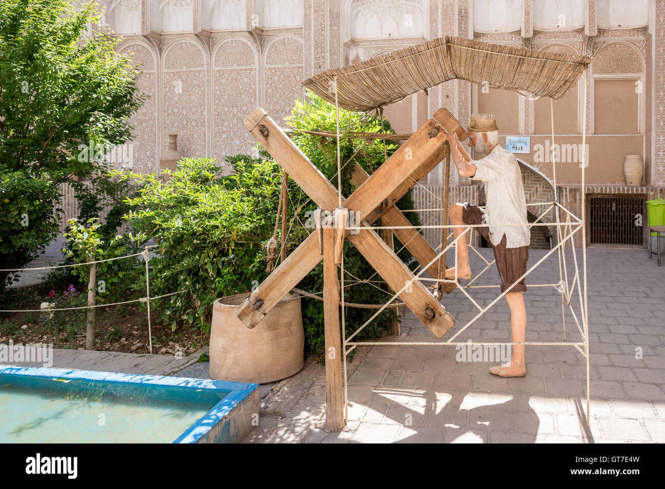 Model showing how the ganat water supply system works in Yazd, Iran ...