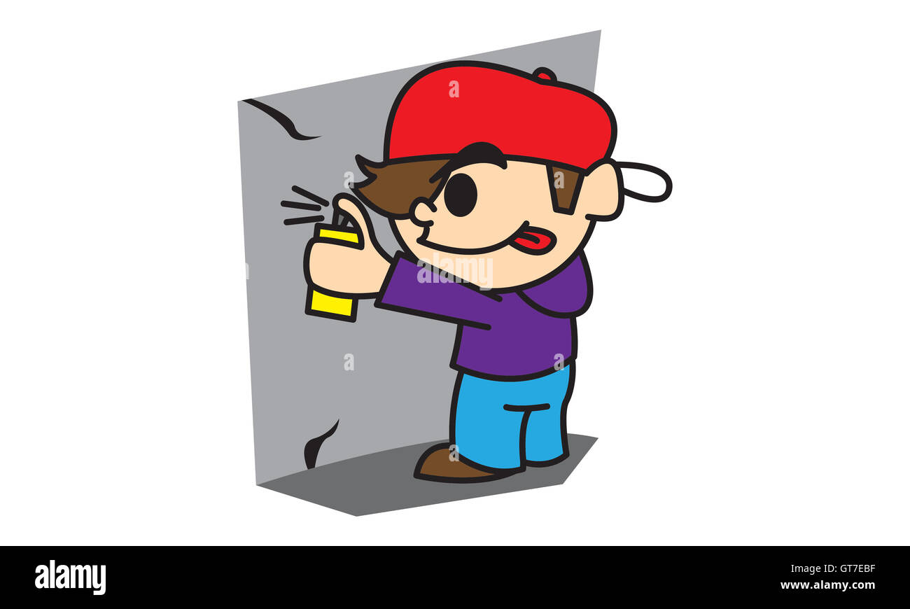 Bad boy of vector art Stock Photo - Alamy