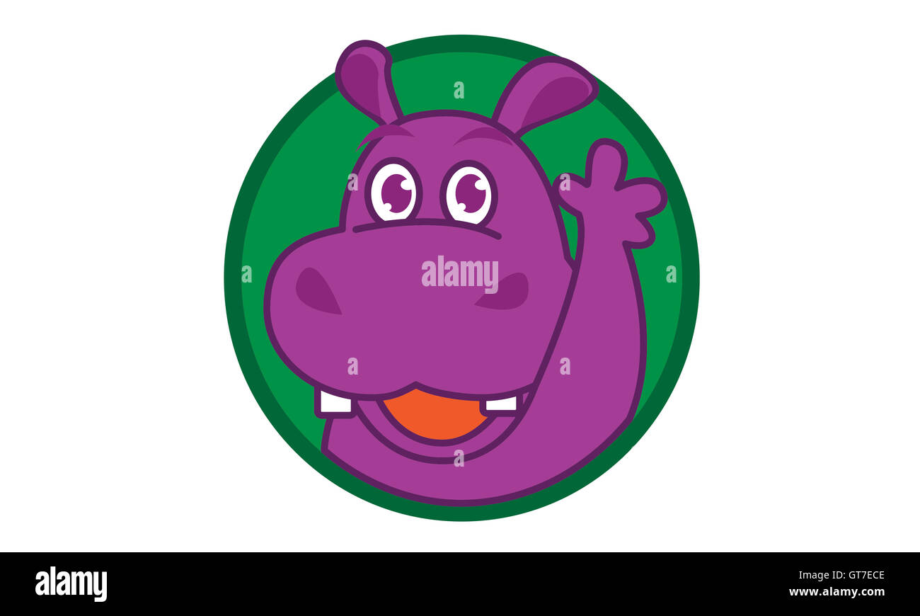 Hippo of vector art Stock Photo - Alamy