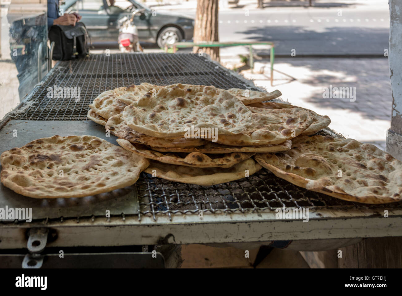 Taftoon bread waiting to be sold Stock Photo - Alamy