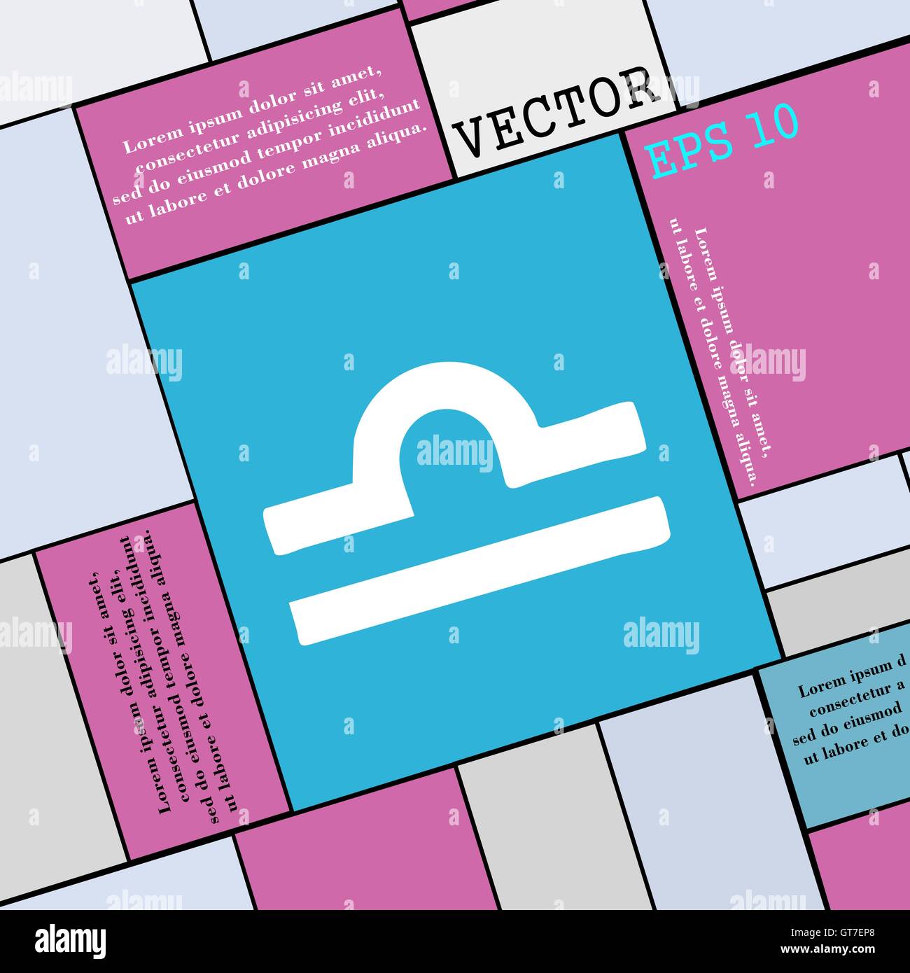 Decorative Zodiac Libra icon sign. Modern flat style for your design ...