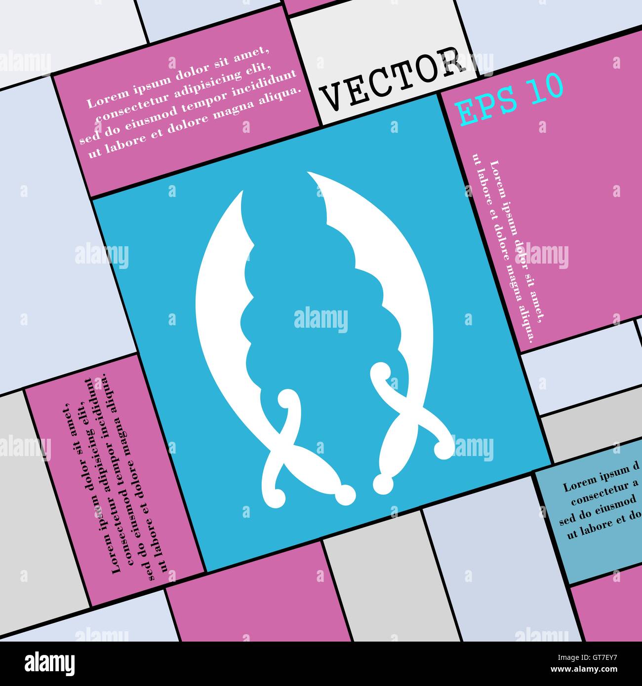 Silhouette hand sword flat Stock Vector Images - Alamy