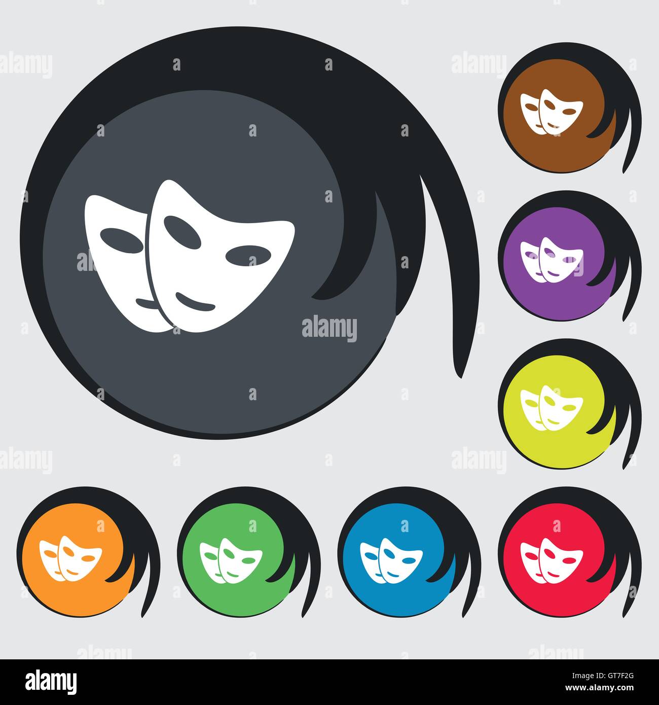 Theatre mask logo hi-res stock photography and images - Alamy