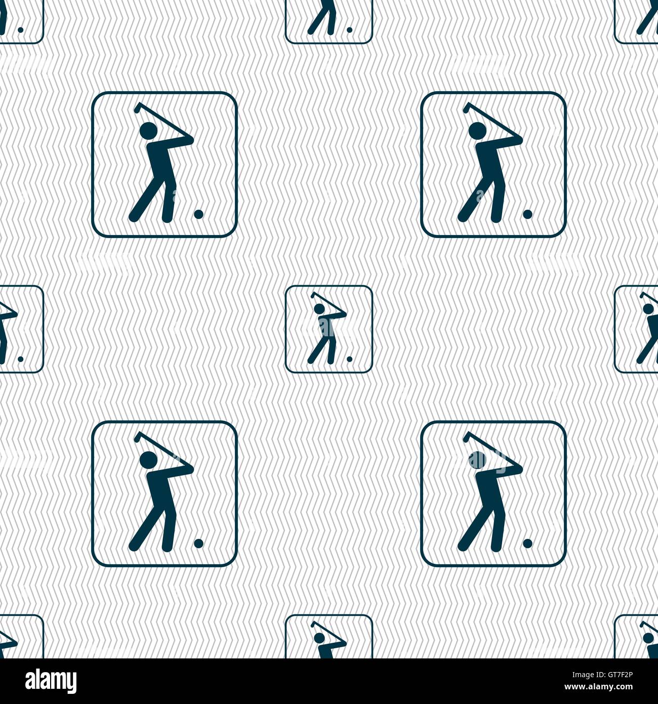 Golf sign. Seamless pattern with geometric texture. Vector Stock Vector ...