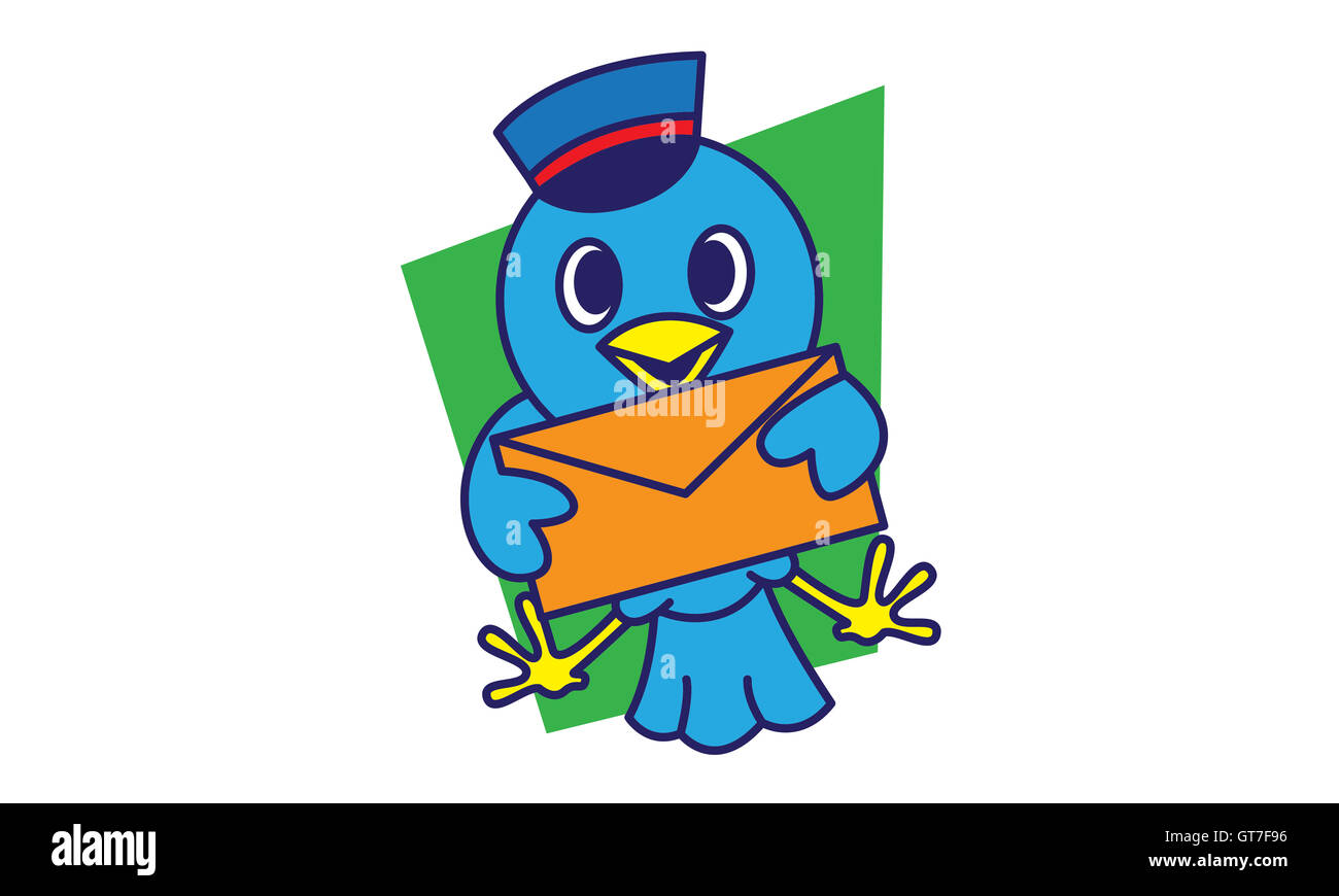 Postman bird of vector art Stock Photo - Alamy