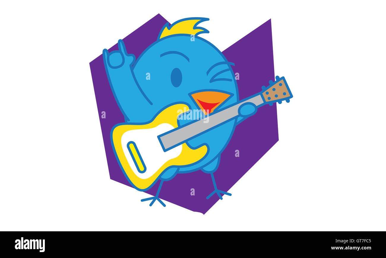 Blue bird of vector art Stock Photo - Alamy