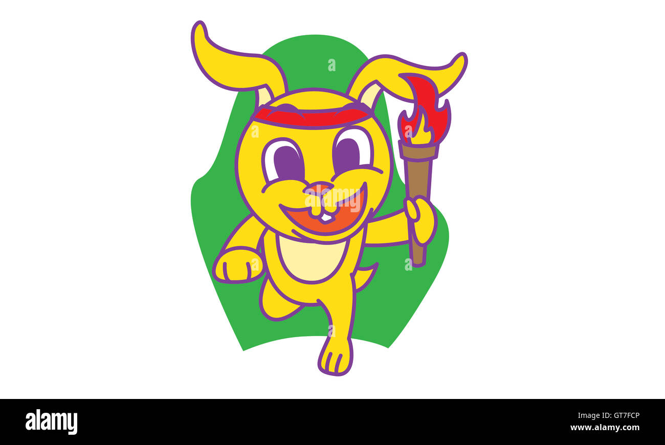 Rabbit running vector art hi-res stock photography and images - Alamy