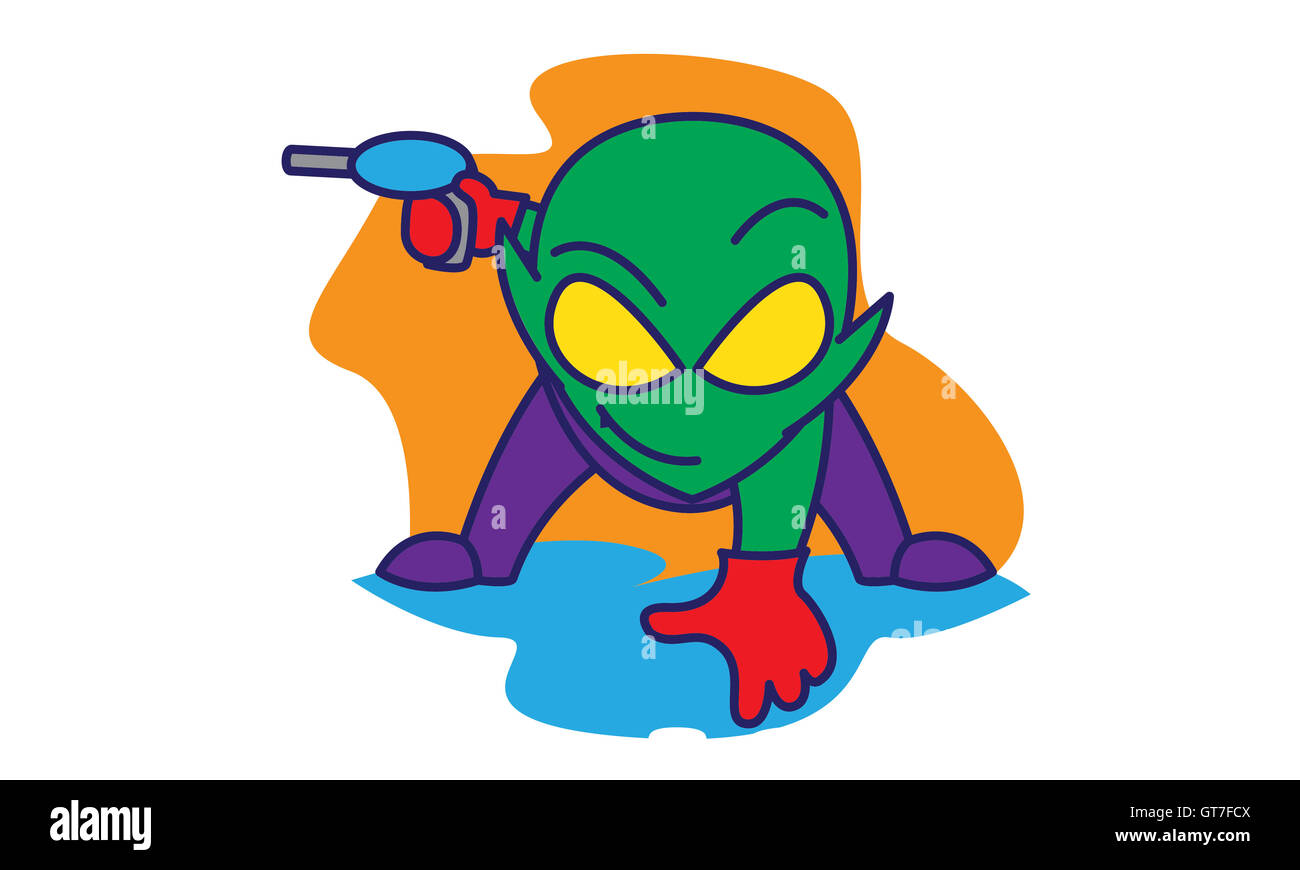 Child alien cartoon hi-res stock photography and images - Alamy