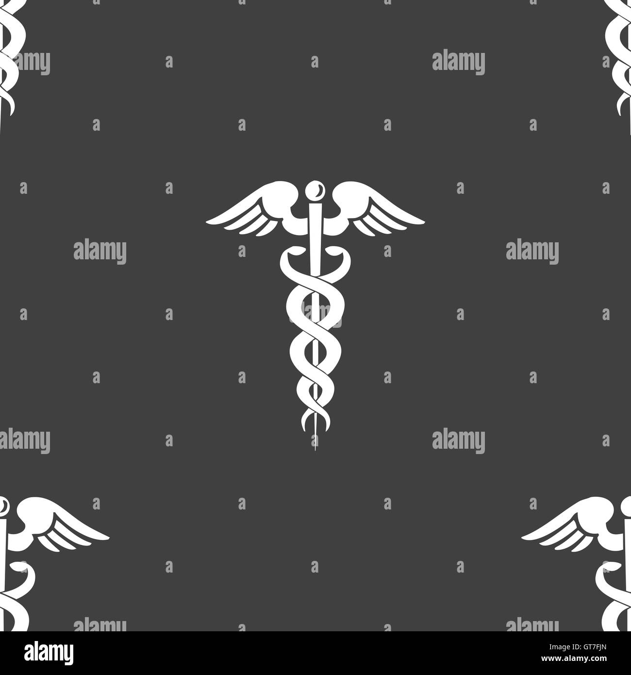 medicine sign. Seamless pattern on a gray background. Vector Stock ...