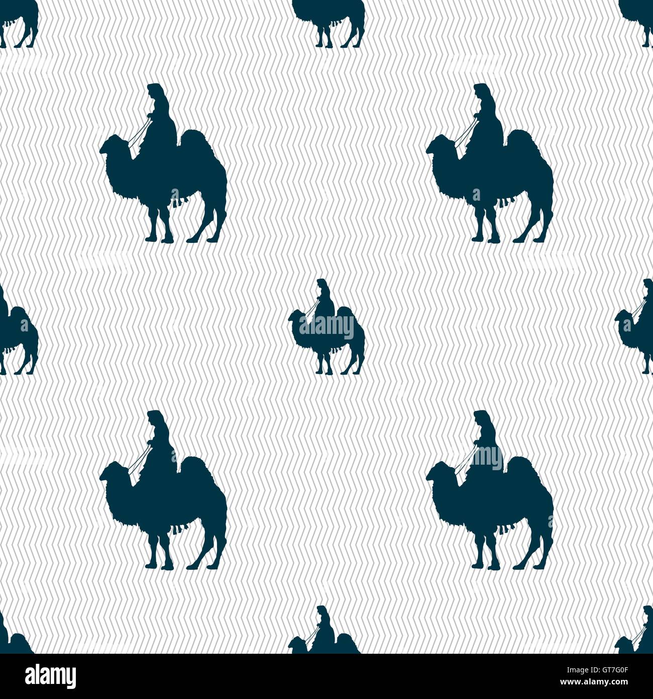 Camel sign. Seamless pattern with geometric texture. Vector Stock ...