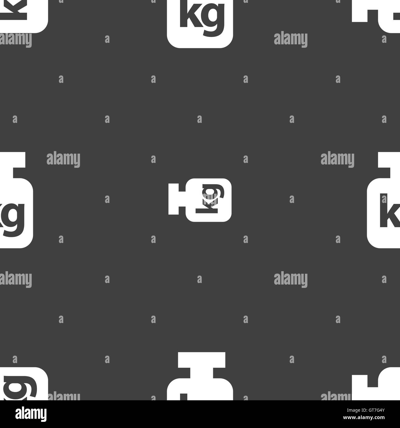 Weight sign. Seamless pattern on a gray background. Vector Stock Vector ...