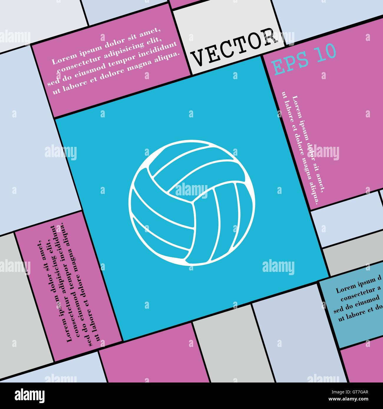 Volleyball icon sign. Modern flat style for your design. Vector Stock ...