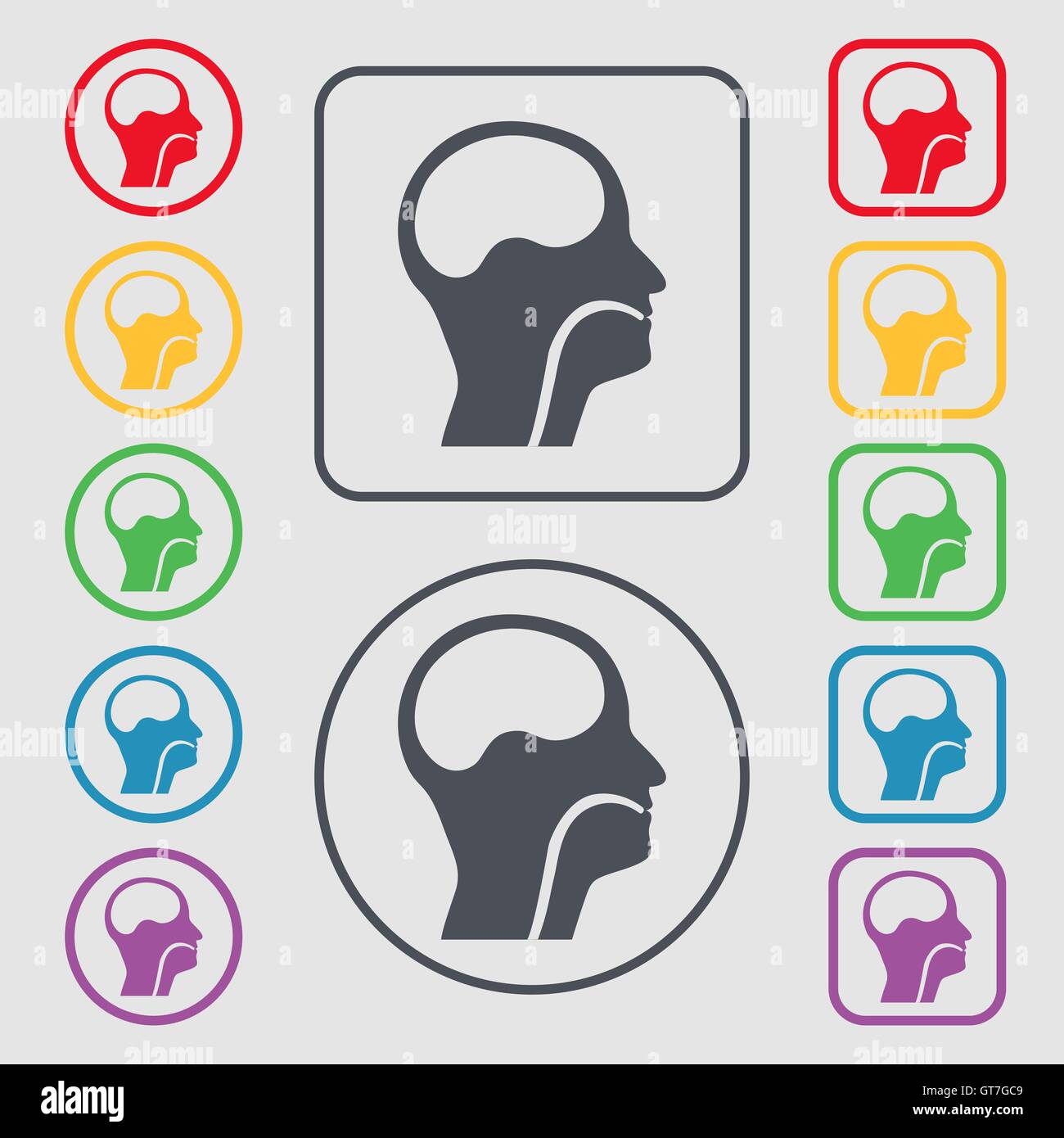 Larynx medical doctors otolaryngology icon hi-res stock photography and ...